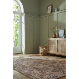 Teppich FLAIR RUGS "Selena Jute" Teppiche Gr. B/L: 80 cm x 150 cm, 8 mm, 1 St., grün Vintage Jute