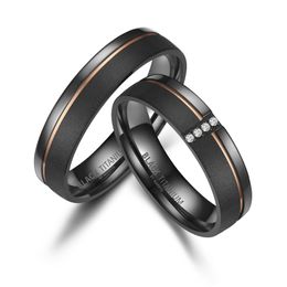 Verlobungsring MARRYA "BLACK TITANIUM by MARRYA" Fingerringe Gr. 48, Titan, schwarz (herren ring, schwarz, gold) Damen