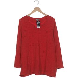 Ulla Popken Damen Langarmshirt, rot, Gr. 46