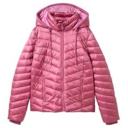 Tom Tailor Damen Leichte Steppjacke mit Kapuze, rosa, Uni, Gr. XXL