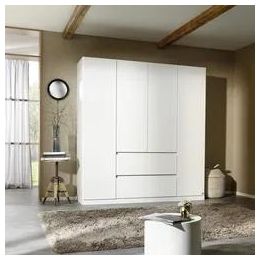 Drehtürenschrank Rauch "Kleiderschrank Schrank Garderobe Wäscheschrank NIDDA mit moderner" Schränke Gr. B/H/T: 181 cm x 197 cm x 54 cm, 4 St., weiß Drehtürenschrank Schränke griffloser Front sowie Push-to-Open Funktion MADE IN GERMANY