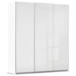 Schwebetürenschrank Rauch "Kleiderschrank Schrank Garderobe AGORDO mit Dekor- oder Hochglanzfront" Schränke Gr. B/H/T: 203cm x 229cm x 62cm, 3 St., weiß (alpinweiß/hochglanz weiß) durchdachte Innenausstattung, in 4 Breiten und 2 Höhen MADE IN GERMANY