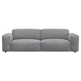 3-Sitzer FLEXLUX "Lucera Sofa, super bequem durch hochwertigen Sitzaufbau mit Kaltschaum" Sofas Gr. B/H/T: 252cm x 73cm x 102cm, Struktur, grau (soft grau) modern & anschmiegsam, Designsofa