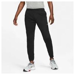 Laufhose Nike "Dri-FIT Challenger Men's Knit Running Pants" Gr. S, N-Gr, schwarz (black/reflective silv) Herren Hosen