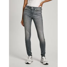 Skinny-fit-Jeans Pepe Jeans "SKINNY LW" Gr. 30, Länge 30, grau (dark grey powerflex) Damen Jeans in verschiedenen Waschungen