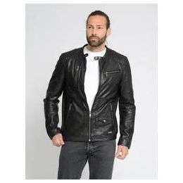 Lederjacke Mustang "31022124" Gr. S, schwarz Herren Jacken