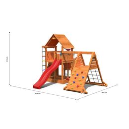 Fungoo Spielturm Klettergerüst BIG LEADER SPIDER RED