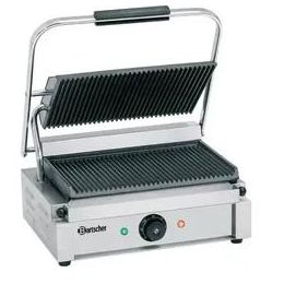 Bartscher Gastro Elektro-Kontaktgrill 2,2 kW Grillplatten gerillt