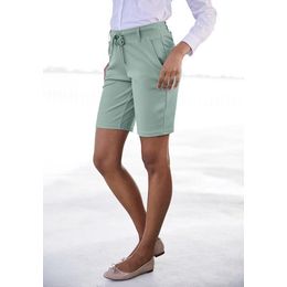 Lascana Shorts grün Gr. 40 für Damen. Mit Bindeband. Lässig Geschnitten