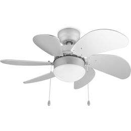 Deckenventilator Tristar VE-5810 - Ventilator mit Licht - Deckenventilator mit Kordelzug - 3 einstellbare Positionen - ø 76 cm - Weiß