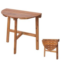 Klapptisch MCW-L19, Gartentisch Balkontisch, In-/Outdoor klappbar Akazie Holz MVG-zertifiziert 71x70x34cm