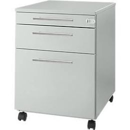 Schäfer Shop Schäfer Shop Select Rollcontainer Start Off 126, Utensilien-, Hängeregisterauszug, Schublade, abschließbar, B 432 x T 580 x H 595 mm, lichtgrau