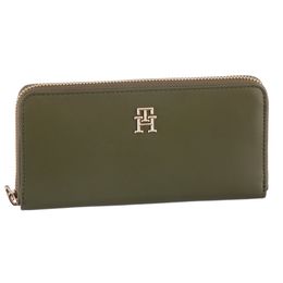 Geldbörse Tommy Hilfiger "Women TH CHIC LRG ZA Wallets" grün (utility olive) Kleinlederwaren