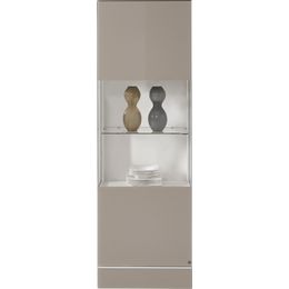 Vitrine Leonardo Schränke Gr. B/H/T: 63cm x 192cm x 42cm, Klarglas, weiß (palazzo)