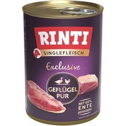 Rinti Singlefleisch Exclusive Geflügel Pur 12x400g