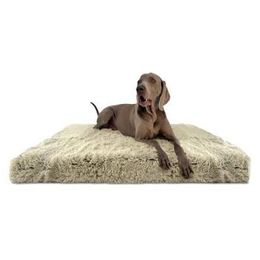 tierlando ® Orthopädische Hundematratze PITT Shaggy ORTHO PLUS beige 1,5 m, 13 cm, 1 m