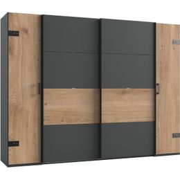 Schwebetürenschrank wimex "Stockholm" Schränke Gr. B/H/T: 270cm x 210cm x 65cm, beige (eiche, graphit)