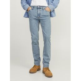 Jack & Jones Regular-fit-Jeans JACK & JONES "JJICLARK JJEVAN AM SN" Gr. 34, Länge 36, blau (blue denim) Herren Jeans