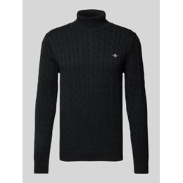 Gant Rollkragenpullover mit Label-Stitching