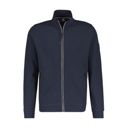 Sweatjacke Lerros "Lerros Sweatjacke, strukturiert" Gr. 4XL, blau (classic navy) Herren Sweatjacken