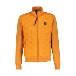 Sweatjacke Lerros "Lerros Herren mit gesteppter Front" Gr. L, orange (pumpkin orange) Herren Sweatjacken