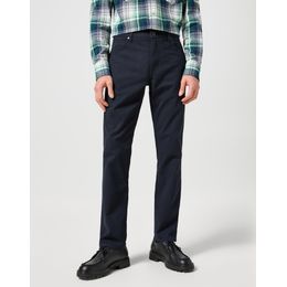 5-Pocket-Hose Wrangler "GREENSBORO" Gr. 31, Länge 32, blau (dark navy) Herren Hosen mit Reißverschluss