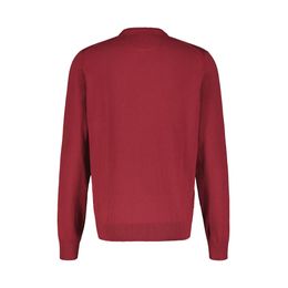 Strickpullover Lerros "Lerros V-Neck-Strickpullover mit Kaschmiranteil" Gr. L, rot (deep garnet red) Herren Pullover