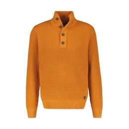 Troyer Lerros "Lerros in grober Strickstruktur" Gr. L, orange (pumpkin orange) Herren Pullover