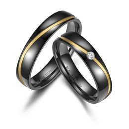 Trauring MARRYA "BLACK TITANIUM by MARRYA" Fingerringe Gr. 48, Titan, schwarz (herren ring, schwarz, gold) Damen