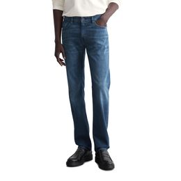 Marc O'Polo Regular-fit-Jeans MARC O'POLO "aus softem Cashmere-Touch-Denim" Gr. 32 34, Länge 34, blau (dunkelblau) Herren Jeans