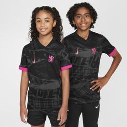 FC Chelsea 2024/25 Stadium Third Nike Replika-Fußballtrikot mit Dri-FIT-Technologie (ältere Kinder) - Grau