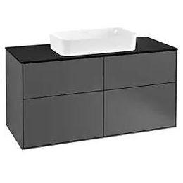 Villeroy & Boch Villeroy und Boch Finion Waschtischunterschrank F26200GK 120x60,3cm, Abdeckplatte black matt, Anthracite matt