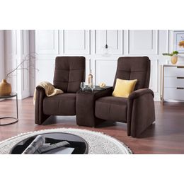 2-Sitzer exxpo - SOFA FASHION "Tivoli, Kinosofa mit Relaxfunktion, mit Ablagetisch und Stauraum", braun, B:207cm H:109cm T:152cm, Sofas, bequem und komfortabel