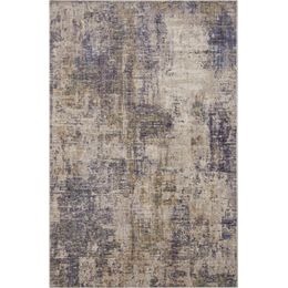 Outdoorteppich NOURISTAN "Gizeh" Teppiche Gr. B/L: 230 cm x 340 cm, 3 mm, 1 St., blau (creme,blau) Faltbar, Waschbar, In-& Outdoor Wetterfest, Balkon, Wohnzimmer, Orient