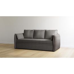 EMMA Premium Schlafsofa - Webstoff - Dunkelgrau - 160x200