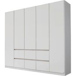 Drehtürenschrank Rauch "Kleiderschrank Schrank Garderobe Garderobenschrank MAINZ" Schränke Gr. B/H/T: 226 cm x 210 cm x 54 cm, 5 St., weiß (alpinweiß) grifflose Front, Außentüren mit Push-to-Open Funktion MADE IN GERMANY