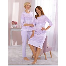 wäschepur Schlafanzug WÄSCHEPUR Gr. 48/50, bunt (flieder, rosé, bedruckt) Damen Homewear-Sets