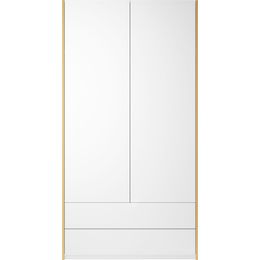 Müllermöbel Kleiderschrank MÜLLER SMALL LIVING "Modular Plus Variante 1" Schränke Gr. H/T: 221 cm x 60 cm, Ohne Seitenteil, 2 St., weiß (weiß, birke) Inklusive 2 geräumigen Schubladen