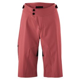 Radhose Gonso "NOMESINO" Gr. 34, Normalgrößen, lila (mauve) Damen Hosen Bike-Shorts, MTB Fahrradhose mit Sitzpolster, Bund flexibel