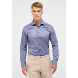 Langarmhemd Eterna "SLIM FIT" Gr. 38, Normalgrößen, grau (stahlgrau) Herren Hemden