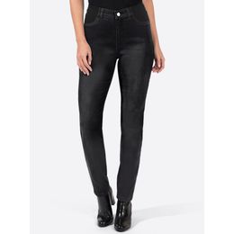 Bequeme Jeans Inspirationen Gr. 24, Kurzgrößen, schwarz (black, denim) Damen Jeans