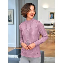 Stehkragenpullover Casual Looks "Pullover" Gr. 38, lila (mauve) Damen Pullover