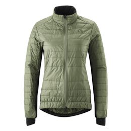 Fahrradjacke Gonso "Trail Jacket Primaloft W" Gr. 42, grün (schilfgrün) Damen Jacken Wattierte Jacke mit hoher Wärmeisolation und wasserabweisende Ausrüstung.