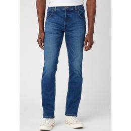 Stretch-Jeans Wrangler "Greensboro" Gr. 32, Länge 30, blau (verve) Herren Jeans Regular Straight fit