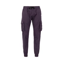 Jogginghose Alpha Industries "Alpha Industries Men - Jogger Cotton Twill Jogger" Gr. L, Normalgrößen, lila (plum) Herren Hosen