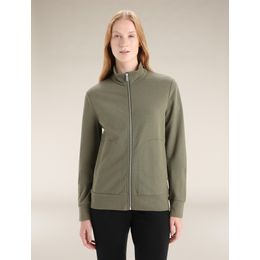 Icebreaker Merinomix Central Classic Zip-Sweatshirt - Frau - Loden - Größe S