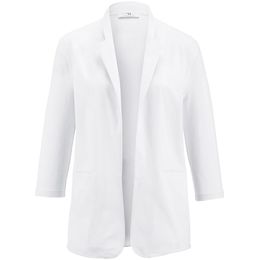 Peter Hahn - Jersey-Blazer mit 3/4-Arm, weiss, Gr. 36 / S - Baumwolle