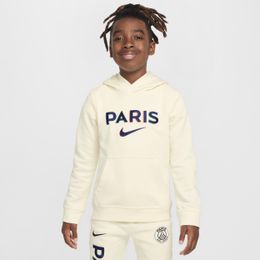 Paris Saint-Germain Club Nike Fußball-Hoodie für ältere Kinder (Jungen) - Weiß