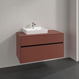 Villeroy & Boch Villeroy und Boch Collaro Waschtischunterschrank C01400AH 100x54,8x50cm, Waschtisch links, wine red