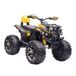 HOMCOM Elektro-Quad Kinder Elektro ATV Kinderwagen LED Frontlicht mit MP3 USB 2 x 550 Motoren Kinderfahrzeu